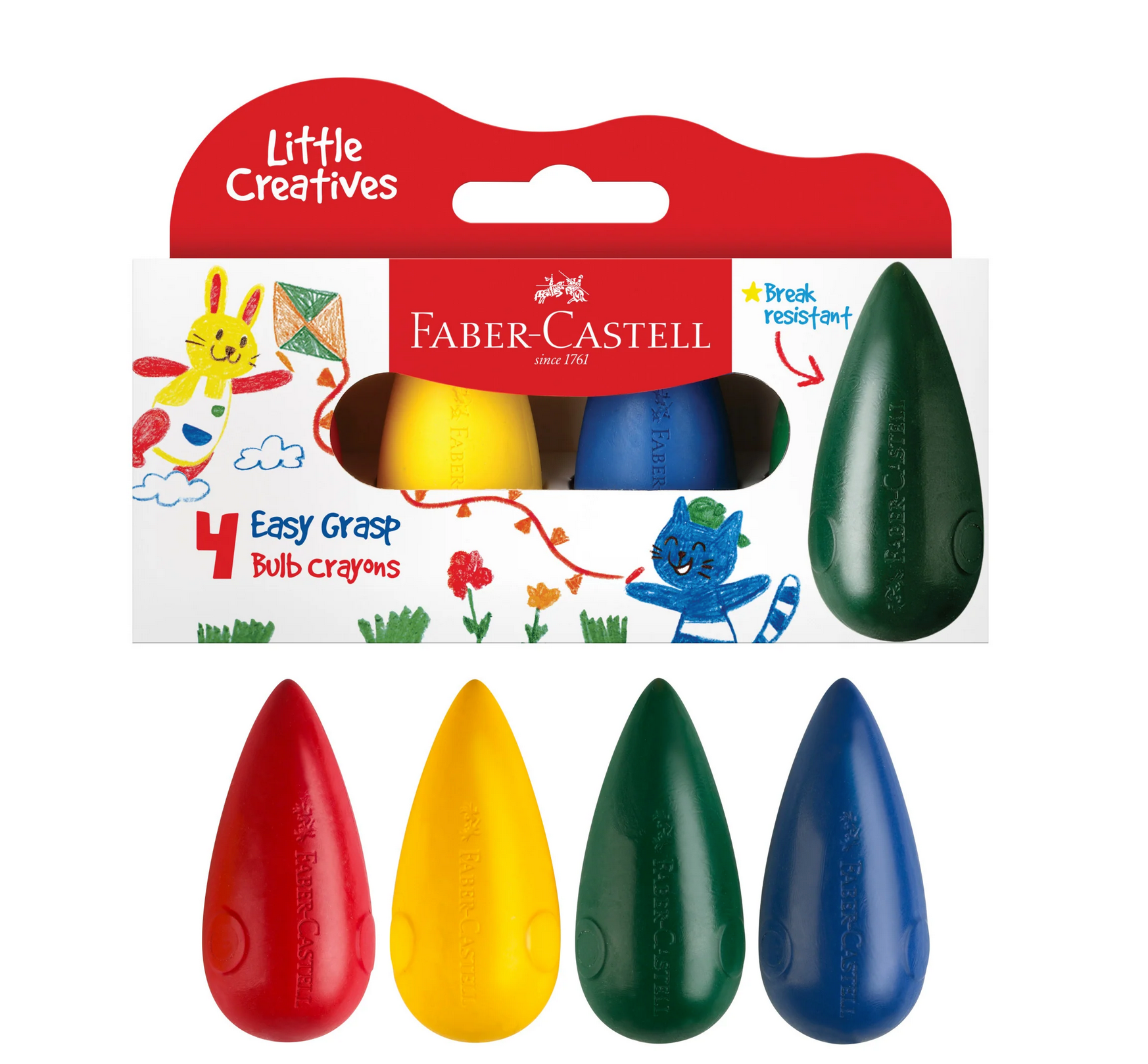 Little Creatives 4 Easy Grasp Bulb Crayons by Faber-Castell – Kazka Toys
